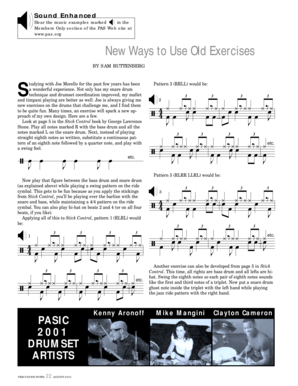 Fillable Online pas New Ways to Use Old Exercises Percussive Notes V39 ...