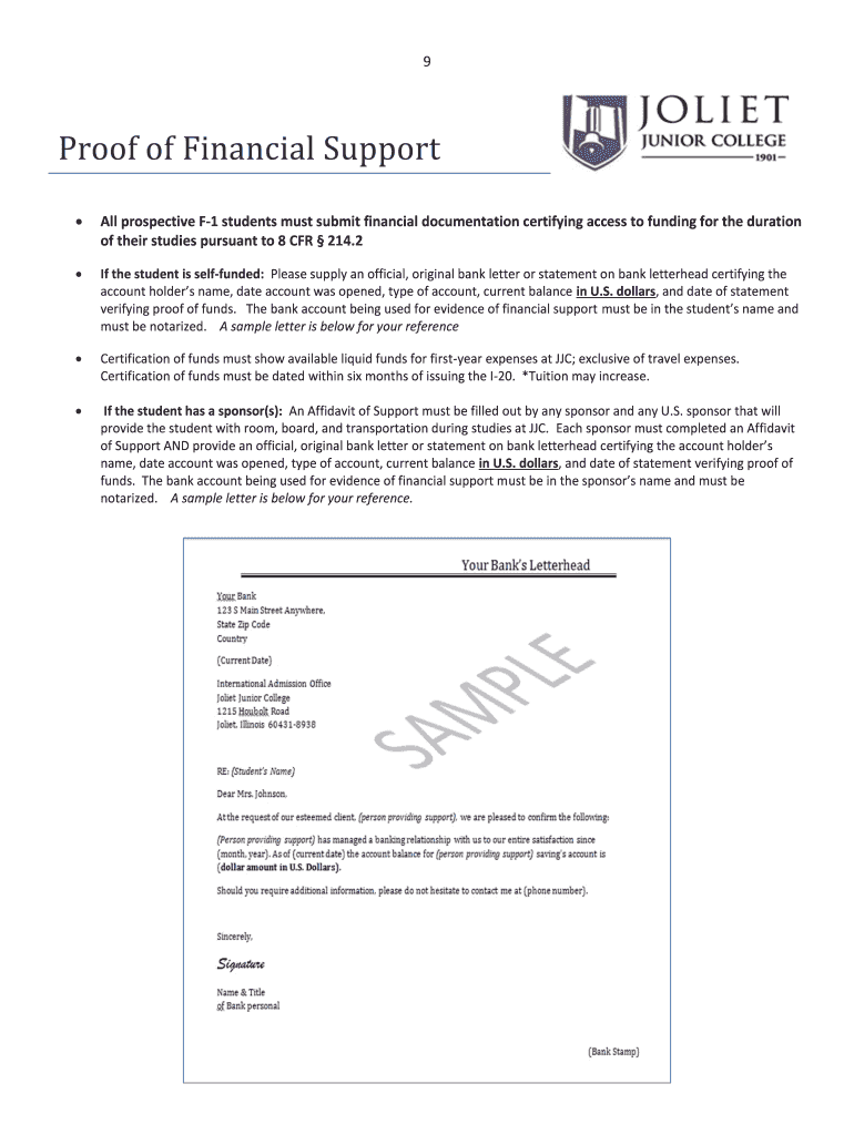 Fillable Online All prospective F-1 students must submit financial ...