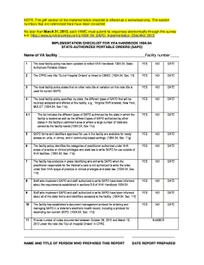 Fillable Online ethics va Name of VA facility Facility number - ethics ...