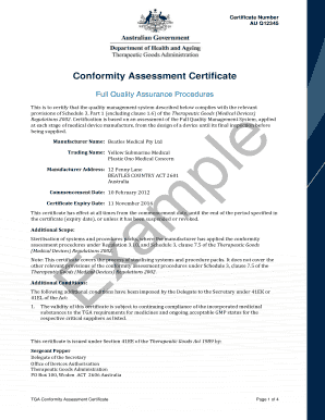 Fillable Online Conformity Assessment Certificate Fax Email Print ...