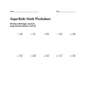 Fillable Online SuperKids Math Worksheet - SchoolRackcom Fax Email ...