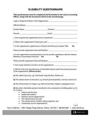 Fillable Online ELIGIBILITY QUESTIONNAIRE Fax Email Print - pdfFiller