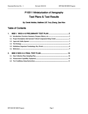 Fillable Online edge rit Test Plan Template - Rochester Institute of ...