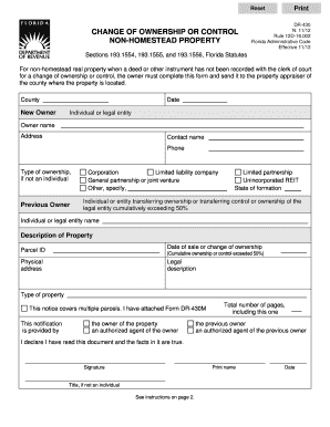 Fillable Online hcpafl CHANGE OF OWNERSHIP OR CONTROL Rule 12D-16002 ...
