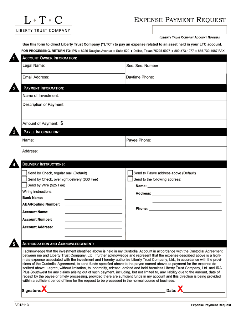 Fillable Online LTCW EXPENSE PAYMENT REQUESTpub Fax Email Print - pdfFiller