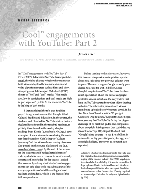 Fillable Online Cool engagements with YouTube Part 2 Fax Email Print ...