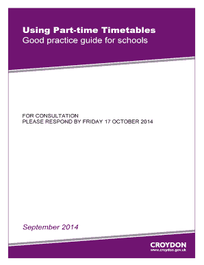 Fillable Online Using Part-time Timetables Fax Email Print - pdfFiller