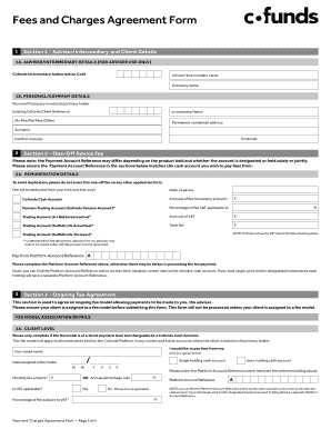 Fillable Online Fees and Charges Agreement Pack Fax Email Print - pdfFiller
