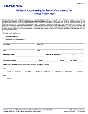Fillable Online OnTrack Reprocessing InServiceCompetency for Fax Email ...
