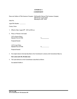 Fillable Online ALTA Commitment for Title Insurance Form 4308 Fax Email ...