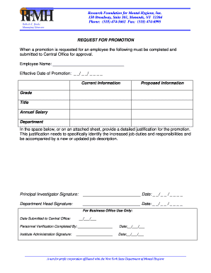 23 Printable promotion justification form Templates - Fillable Samples ...