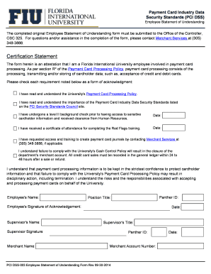 Fillable Online finance fiu Certification Statement - Florida ...