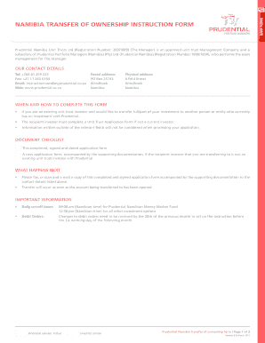 Change Of Ownership Of Vehicle In Namibia - Fill Online, Printable ...