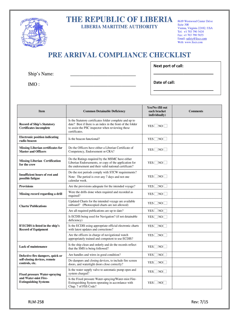 Fillable Online THE REPUBLIC OF LIBERIA Fax Email Print - pdfFiller