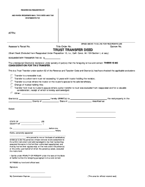 Fillable Online TRUST TRANSFER DEED - LeadMarketercom Fax Email Print ...