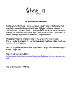 Fillable Online Self Evaluation Form SEF and Development Plan Fax Email ...