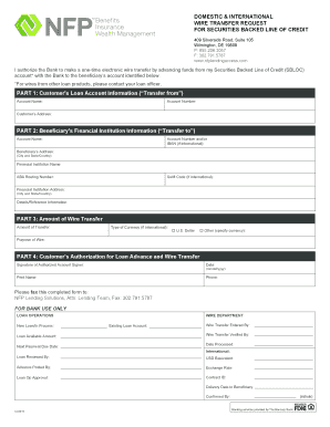 Fillable Online DOMESTIC INTERNATIONAL WIRE TRANSFER REQUEST FOR Fax Email Print - pdfFiller