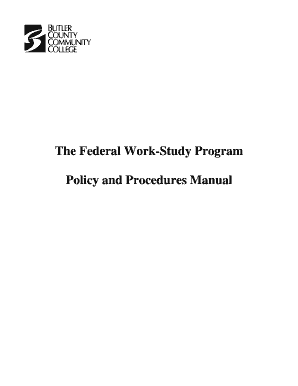 Fillable Online The Federal Work-Study Program Fax Email Print - pdfFiller