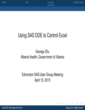 Fillable Online Using SAS DDE to Control Excel Fax Email Print - pdfFiller