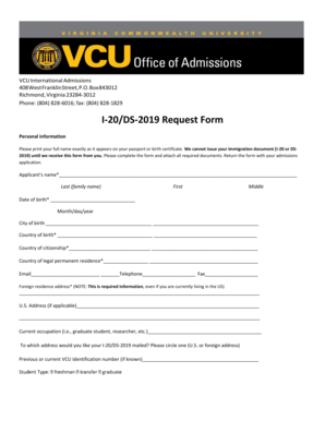 Fillable Online ugrad vcu VCU International Admissions - ugrad vcu Fax ...