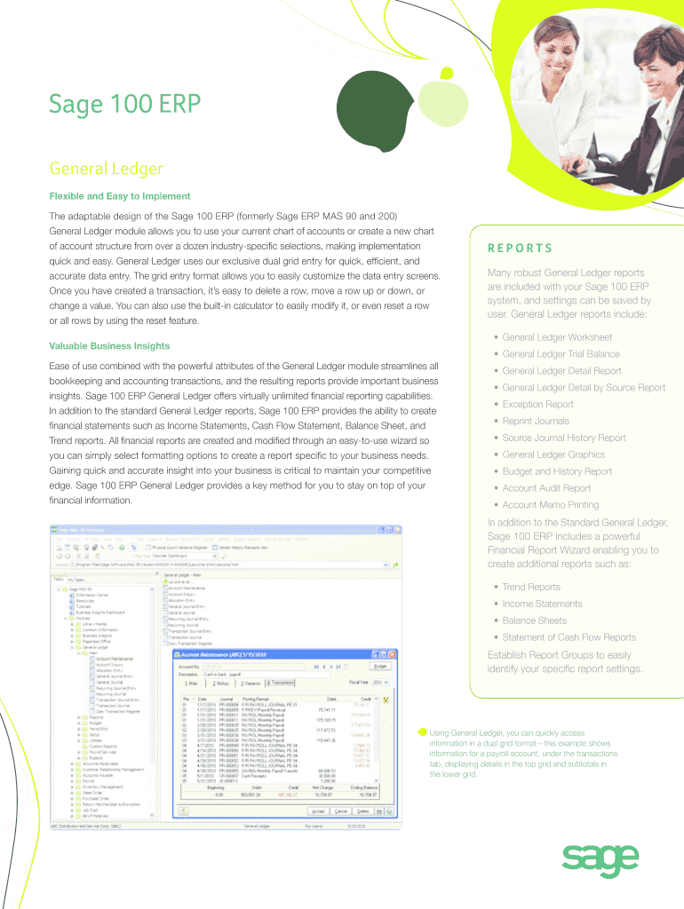 Fillable Online Sage 100 ERP (MAS 90): How to Merge General Ledger ...