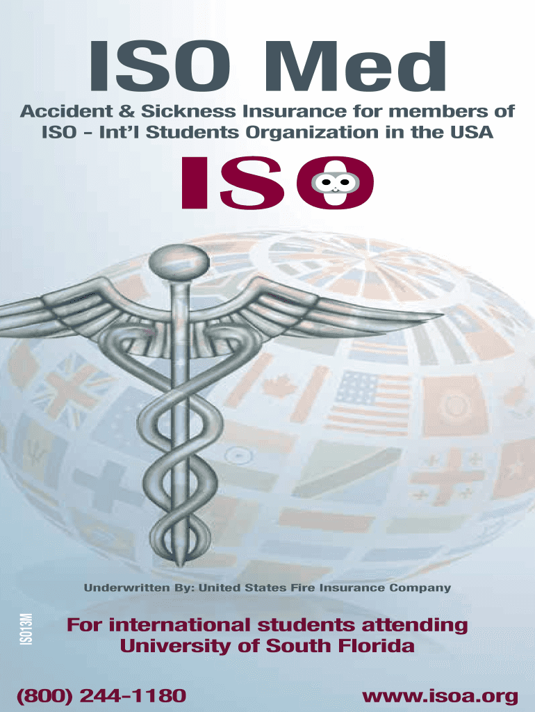 Fillable Online isoa ISO Med - ISO Student Health Insurance - isoa Fax ...