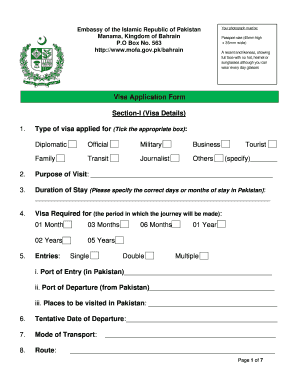 Fillable Online mofa gov Visa application formdocx Fax Email Print ...