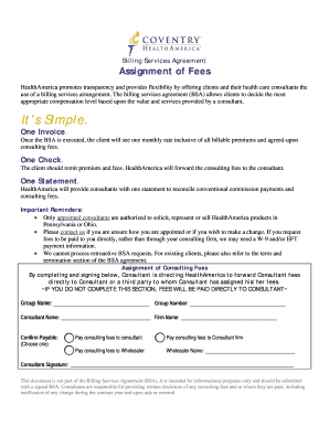 Fillable Online Billing Services Agreement Fax Email Print - pdfFiller