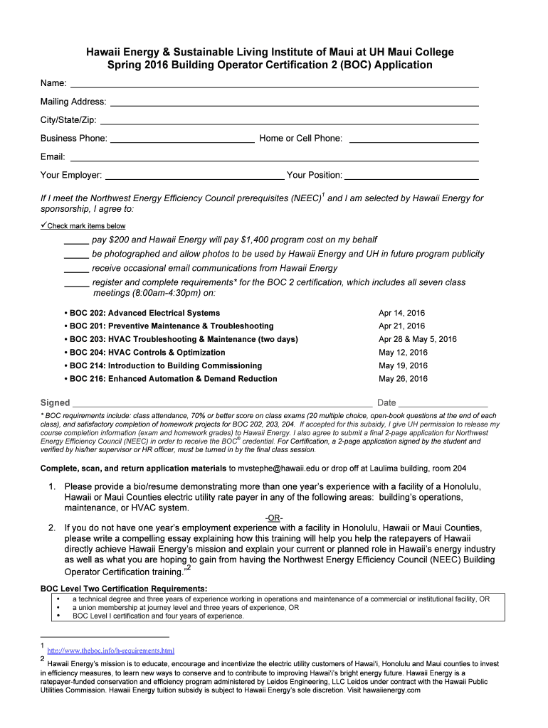 Fillable Online Information - Hawaii Energy Fax Email Print - pdfFiller