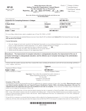 Fillable Online ccsc Indiana Department of Revenue Check if Change of ...