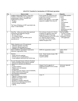Fillable Online ASIA/PAC Checklist for Introduction of GNSS based ...