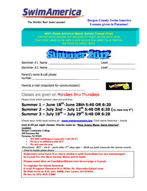 Fillable Online newjerseywave Bergen County Swim America The Worlds ...