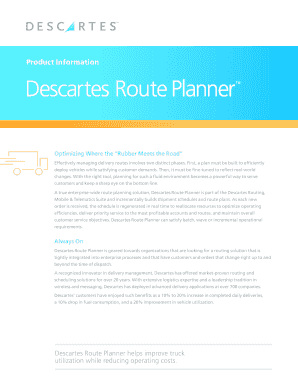 Fillable Online Descartes Route Planner Fax Email Print - pdfFiller