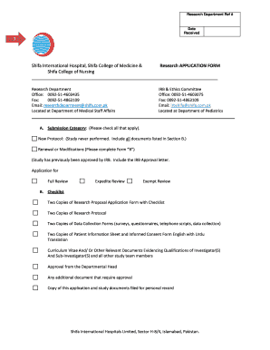 Fillable Online Shifa International Hospital Shifa College of Medicine ...