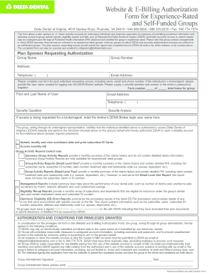 Fillable Online Website & EBilling Authorization Fax Email Print ...