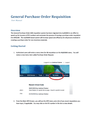 Fillable Online General Purchase Order Requisition Fax Email Print ...