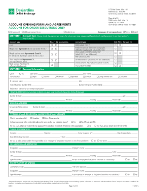 Fillable Online ACCOUNT OPENING FORM AND AGREEMENTS Fax Email Print ...