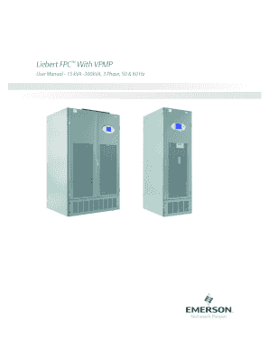 Fillable Online Liebert FPC With VPMP - Emerson Network Power Fax Email ...