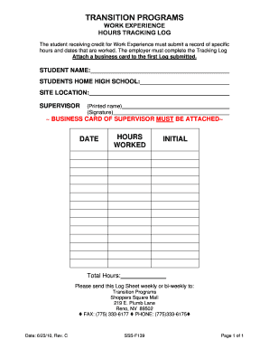 Fillable Online TRANSITION PROGRAMS Fax Email Print - pdfFiller