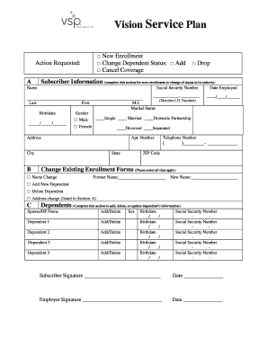 Fillable Online cms cerritos Vision Service Plan Form - Cerritos ...