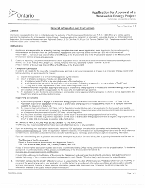 Fillable Online r t 'l/r Ontario Application for Approval of a ...