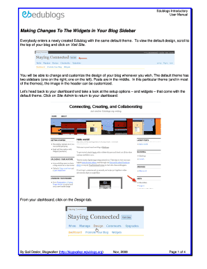 Fillable Online Edublogs Introductory Fax Email Print - pdfFiller