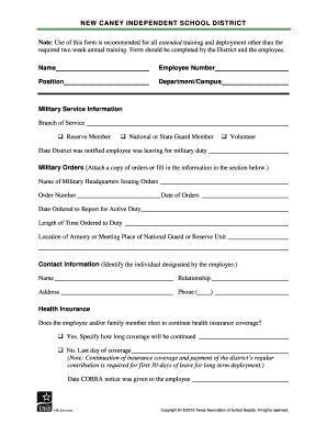 Fillable Online Record of Military Leave of Absence Fax Email Print ...