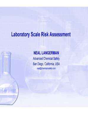 Fillable Online Laboratory Scale Risk Assessment Fax Email Print ...