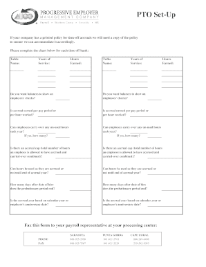 Fillable Online PTO Set-Up - Progressive Employer Management Company ...