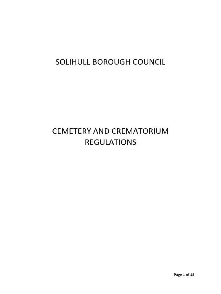 Fillable Online SOLIHULL BOROUGH COUNCIL Fax Email Print - pdfFiller