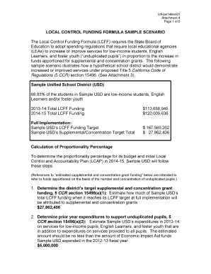 Fillable Online LOCAL CONTROL FUNDING FORMULA SAMPLE SCENARIO Fax Email ...