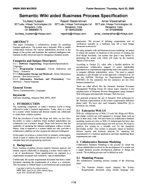 Fillable Online Semantic Wiki aided Business Process Specification Fax ...