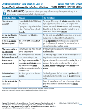Fillable Online UnitedHealthcare/Oxford: S EPO 30/60 Metro Gated OHI ...