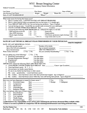Fillable Online webdoc nyumc NYU Medical Center Breast Imaging Center - webdoc nyumc Fax Email ...